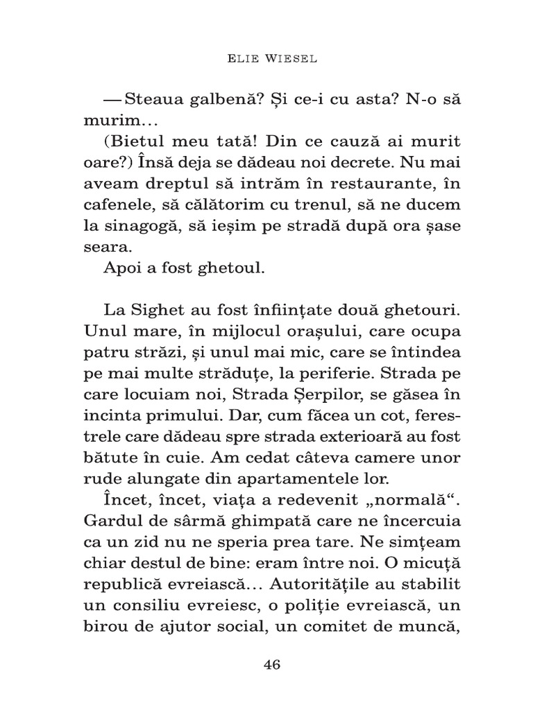 Noaptea - Elie Wiesel | PDF