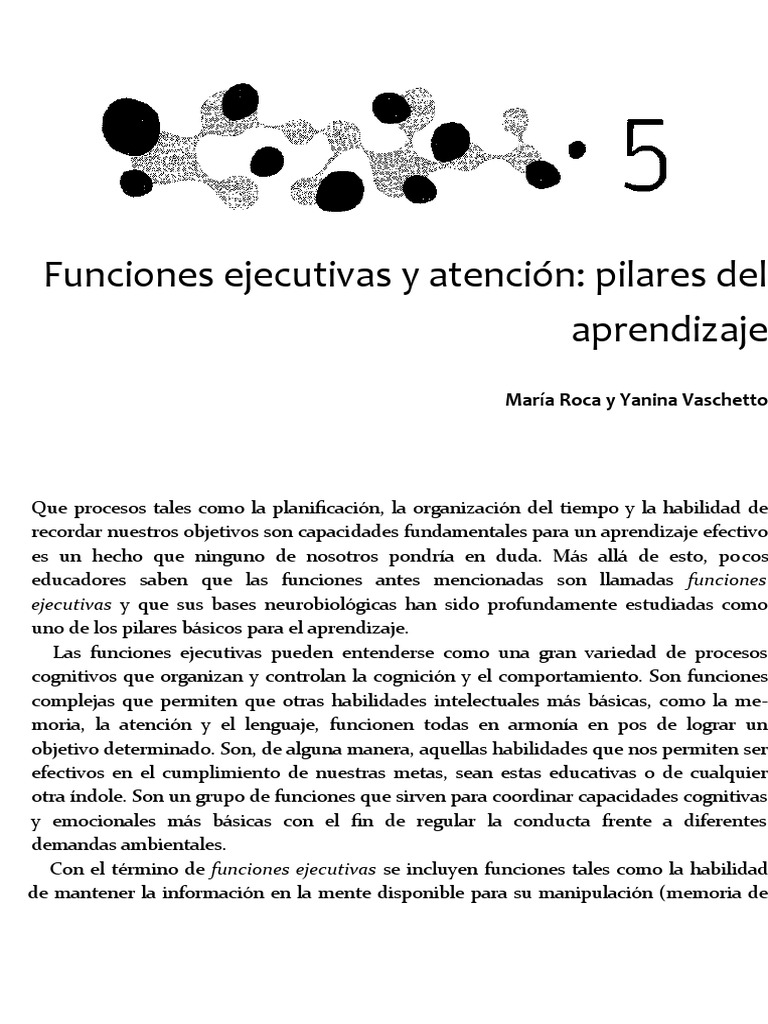 Funciones Ejecutivas y Atención | PDF | Atención | Aprendizaje