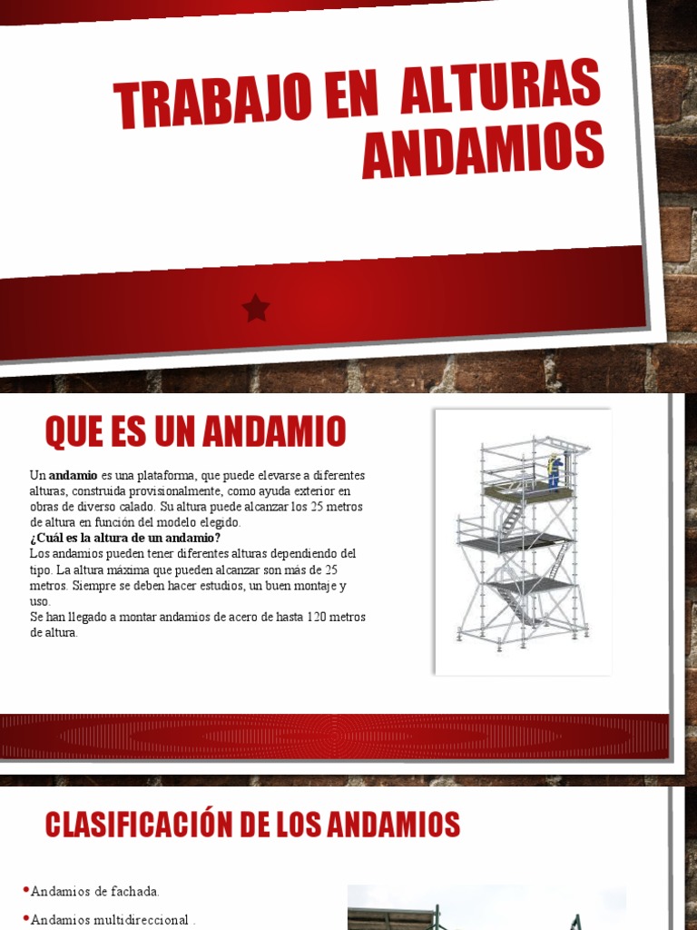 Presentacion Andamios | PDF | Andamio | Materiales