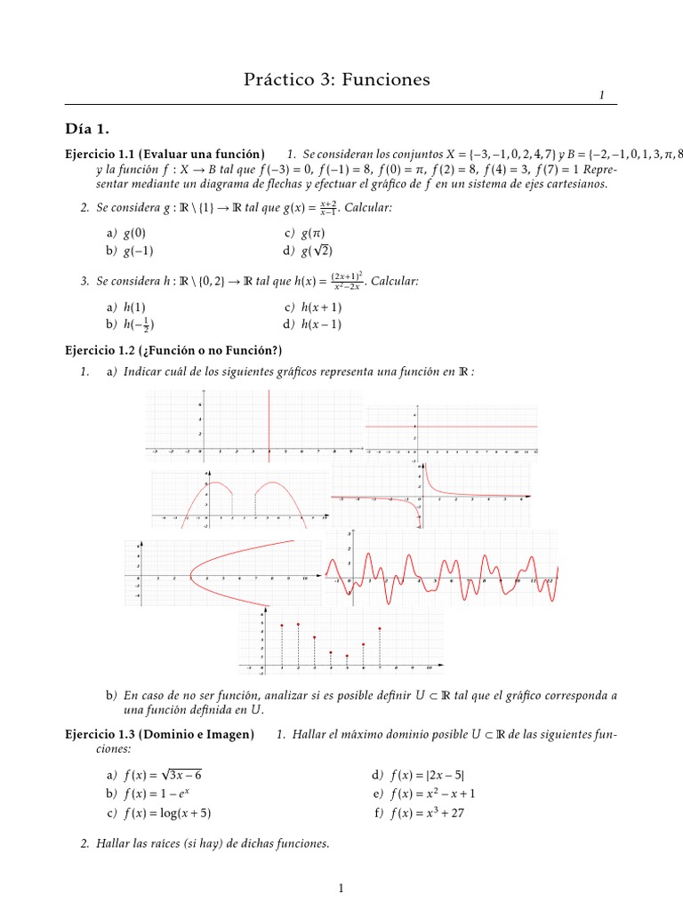Practico 3 Funciones | PDF | Función (Matemáticas) | Fahrenheit