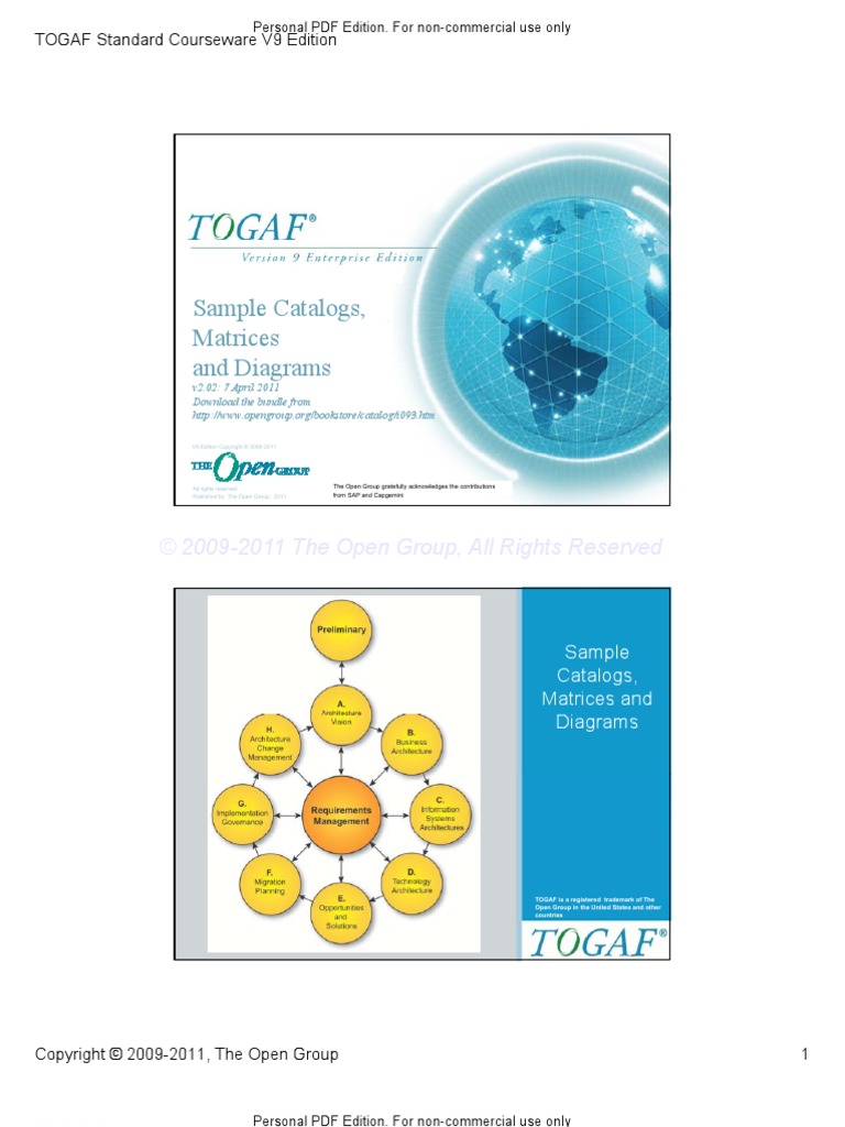 TOGAF V9 Sample Catalogs Matrics Diagrams v2 | PDF | Enterprise ...