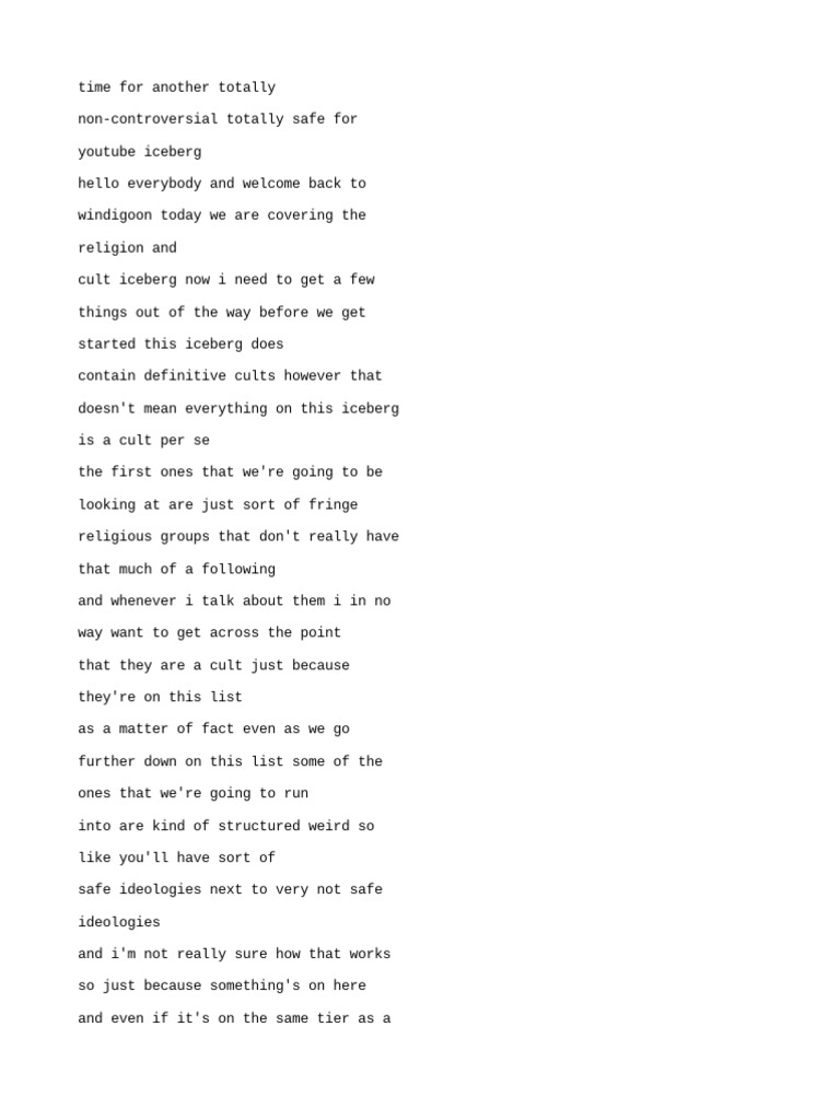 Religion and Cult Iceberg Explained | PDF | Supernatural | Religious ...