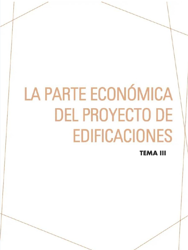 PDF Tema III La Parte Economica Del Proyecto de Edificaciones j3 - Compress | PDF
