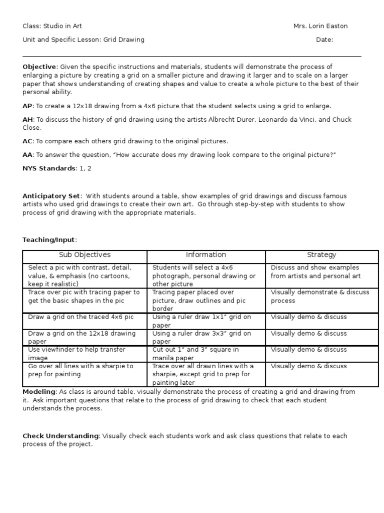 Grid Drawing | PDF | Drawing | Learning