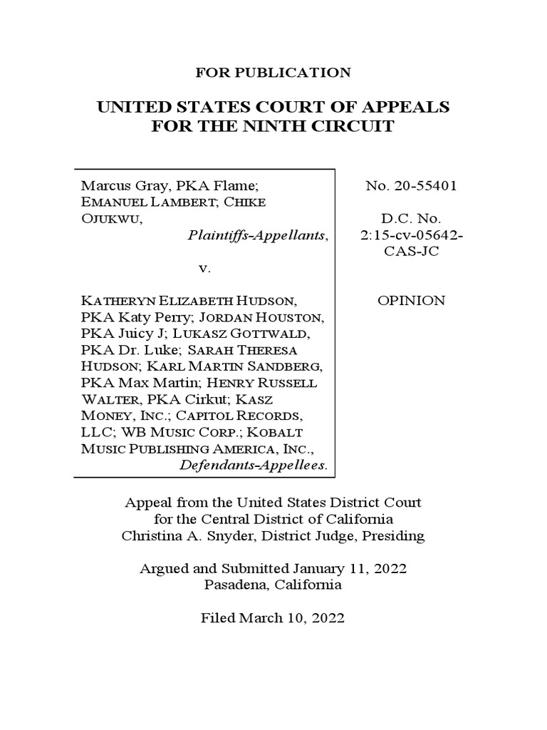 Gray v. Perry | PDF | Substantial Similarity | Justice