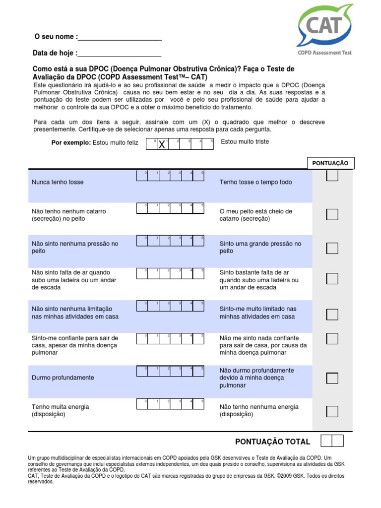 Cat Dpoc | Download grátis PDF | Doença de obstrução pulmonar crônica ...