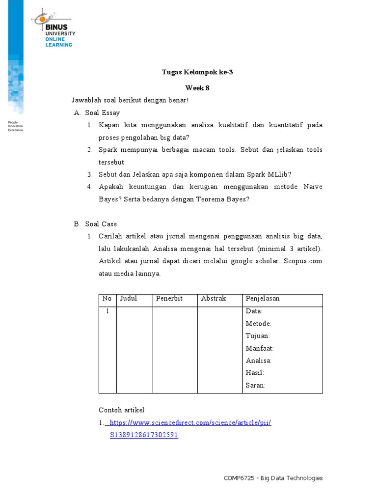 TK 3 Big Data Sisa No 1 | PDF