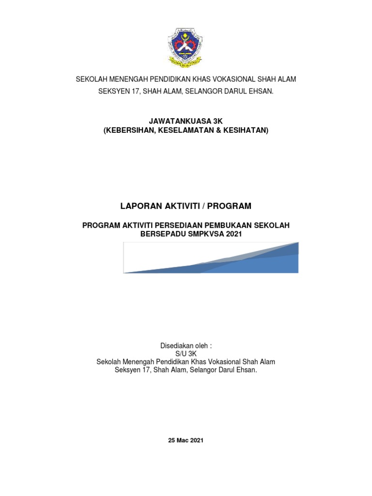 2021 Laporan Gotong Royong Bersepadu 3K | PDF