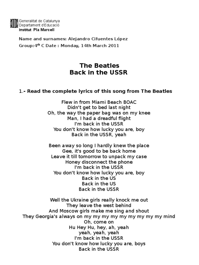 Back in The USSR | PDF | Language Mechanics | Linguistic Morphology