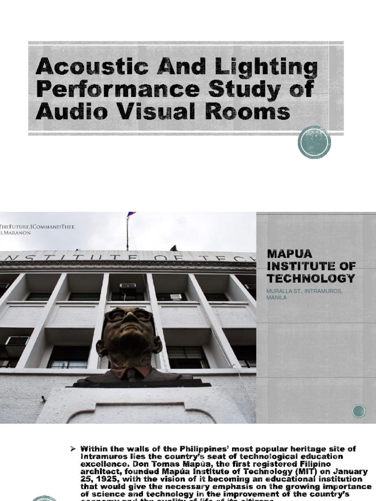 Acoustics and Lighting - Case Study On Mapua Institute of Technology ...