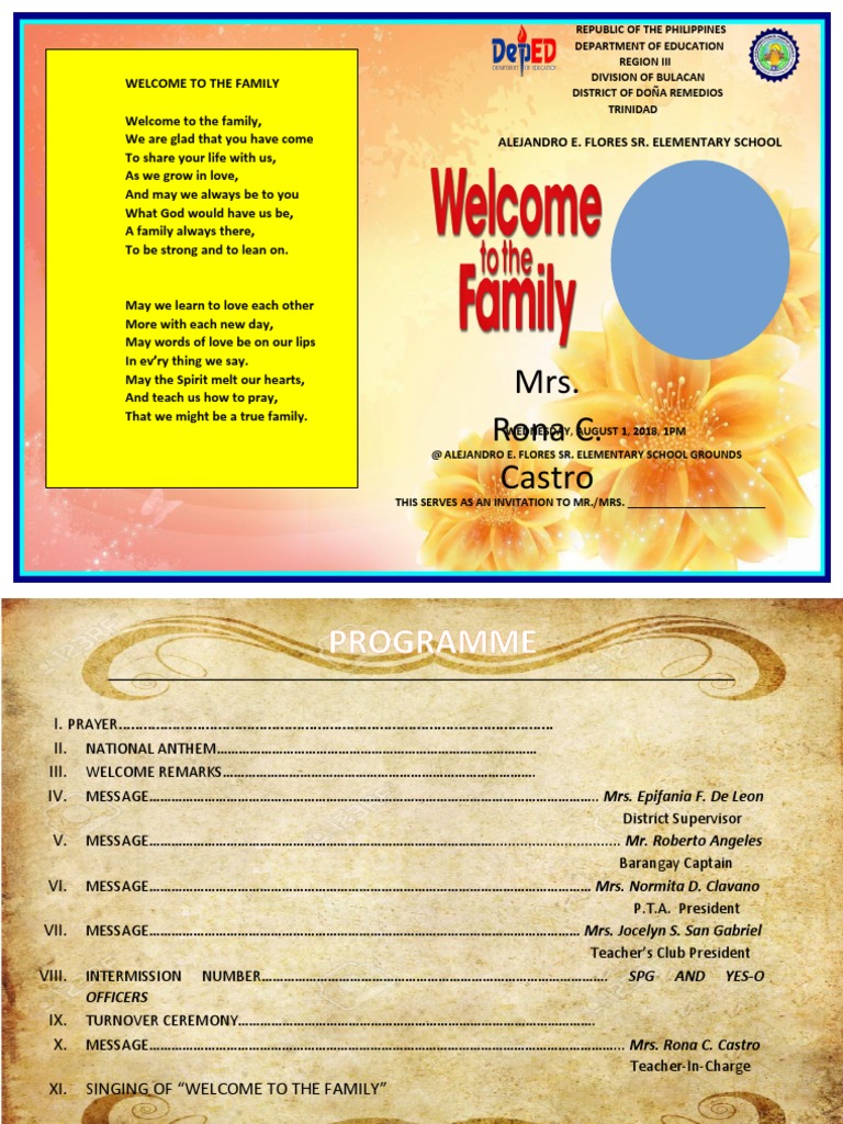 Welcome Program | PDF
