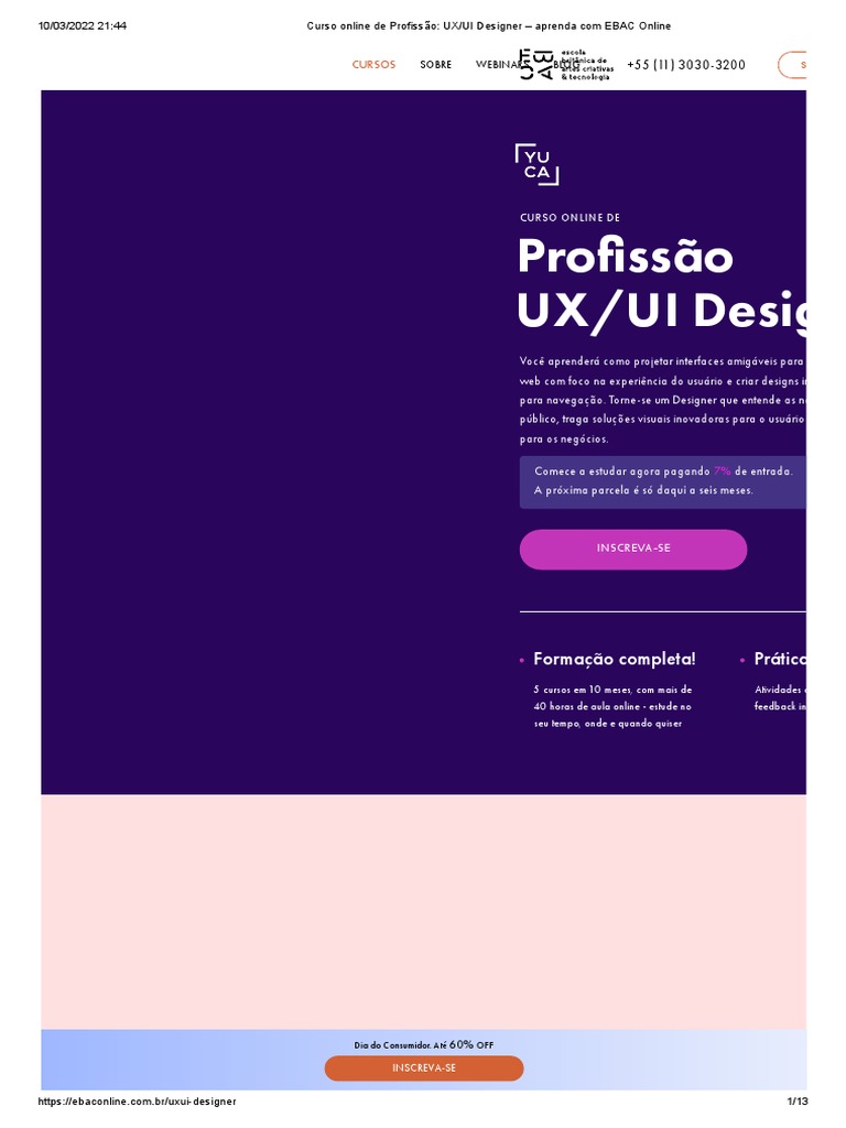 Curso Online de Profissão - UX - UI Designer - Aprenda Com EBAC Online ...