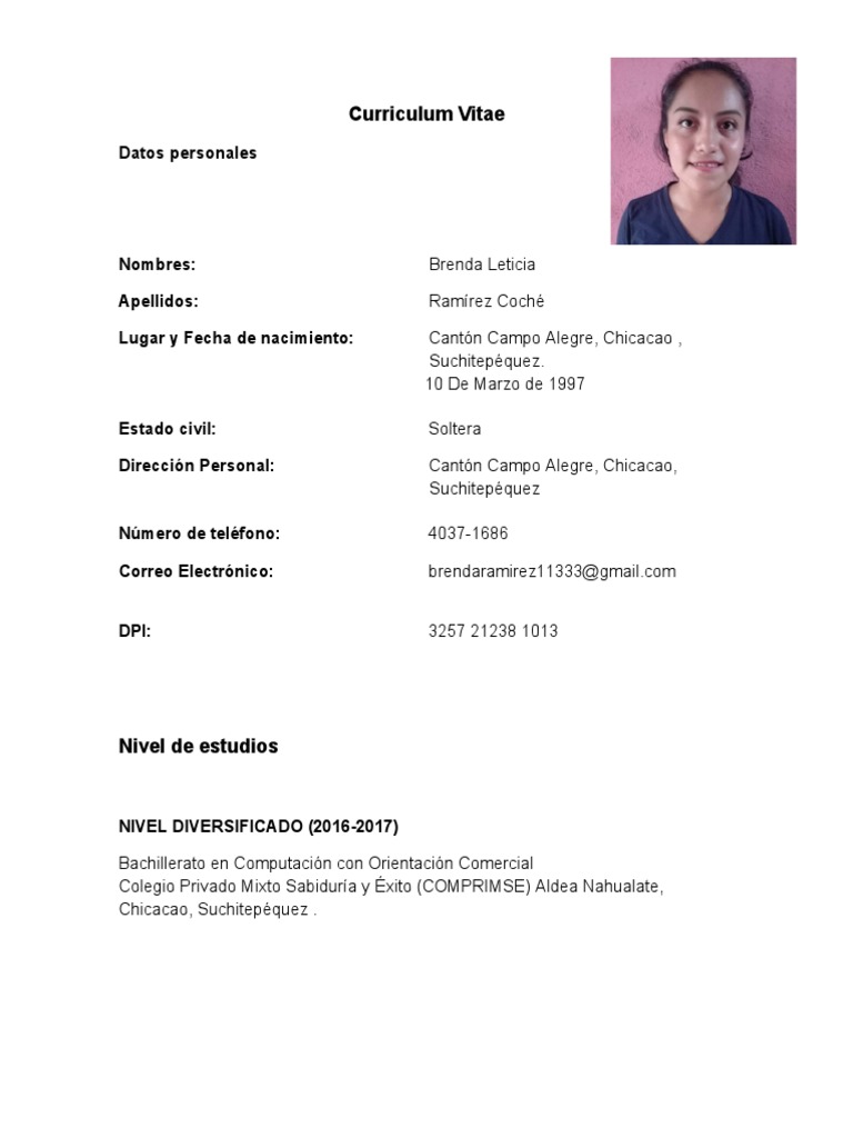 Brenda Curriculum | PDF | Ciencias sociales | Salud y bienestar