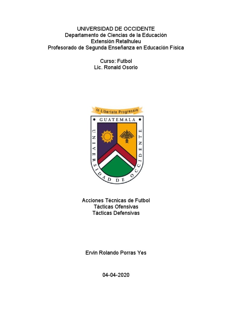 Acciones Técnicas | PDF | Defensor (Asociación de Fútbol) | Delantero (Asociación de Fútbol)