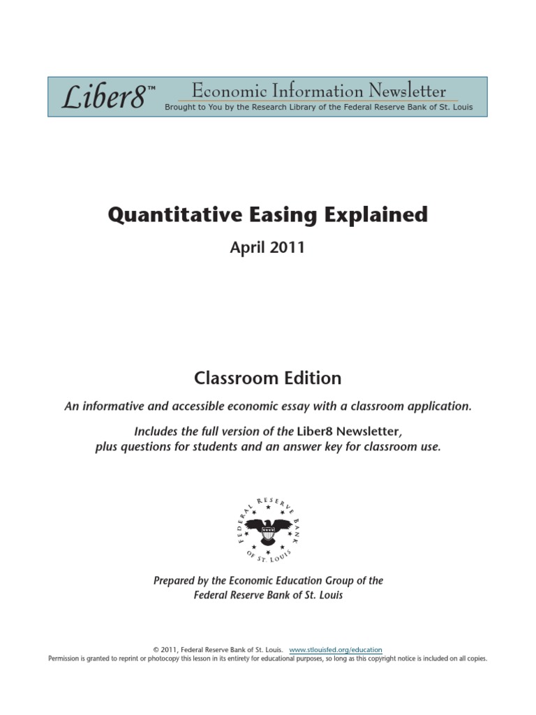 Quantitative Easing Explained | PDF | Quantitative Easing | Federal Reserve