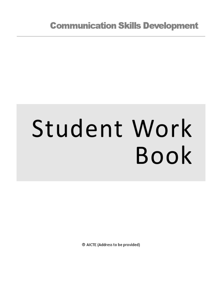 Communication Skills Workbook | PDF | Consonant | English Language
