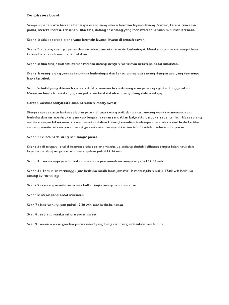 Contoh Story Board | PDF
