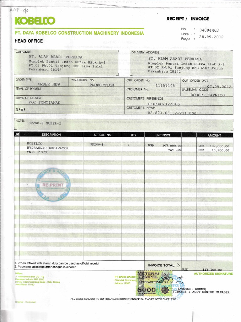Invoice Alat | PDF | Accounting | Business Documents