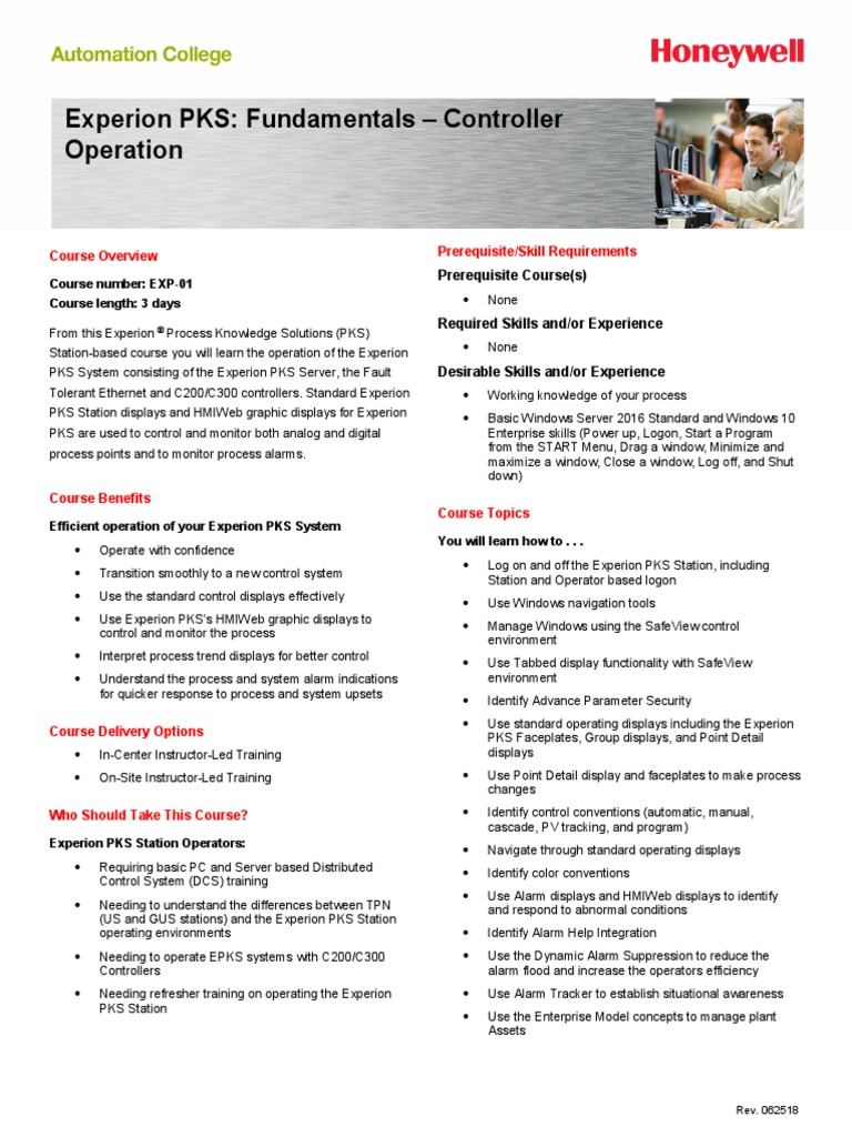 Exp-01-En-Des-202-R500-Rev02-0-Experion-Pks-Fundamentals-Controller-Operation - Copie | PDF ...