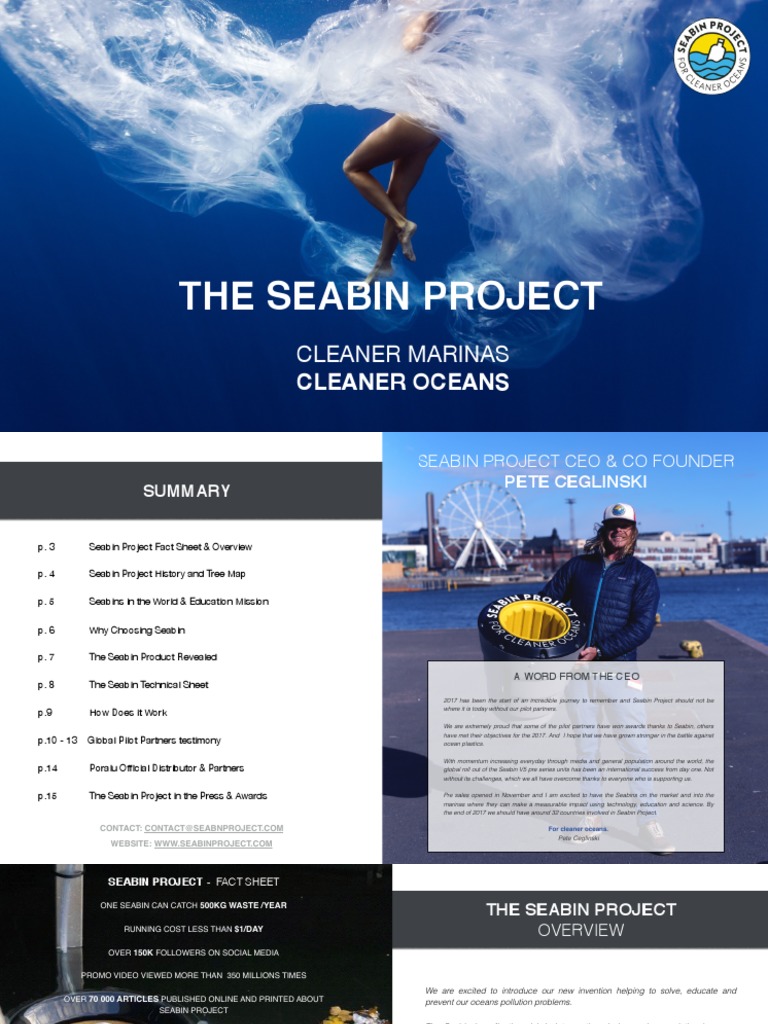 Seabin Project: Ocean Cleanup Innovation | PDF | Sustainability | Pollution