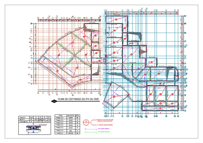 Plan de Coffrage Du PH Du RDC | PDF
