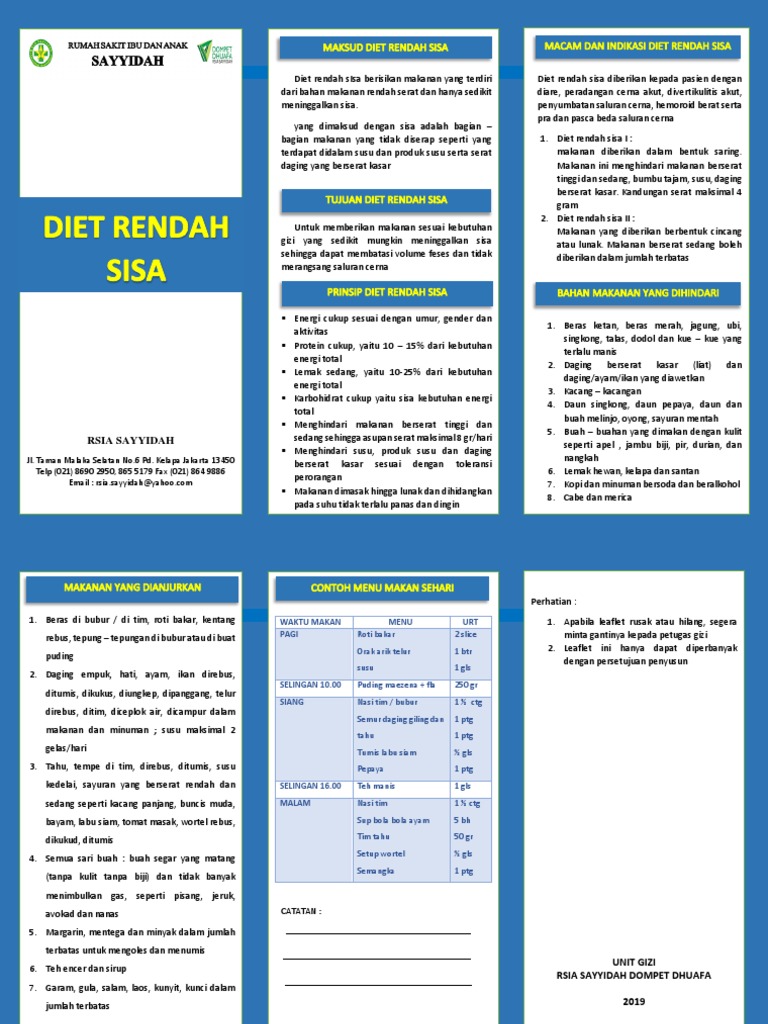 Diet Rendah Sisa | PDF