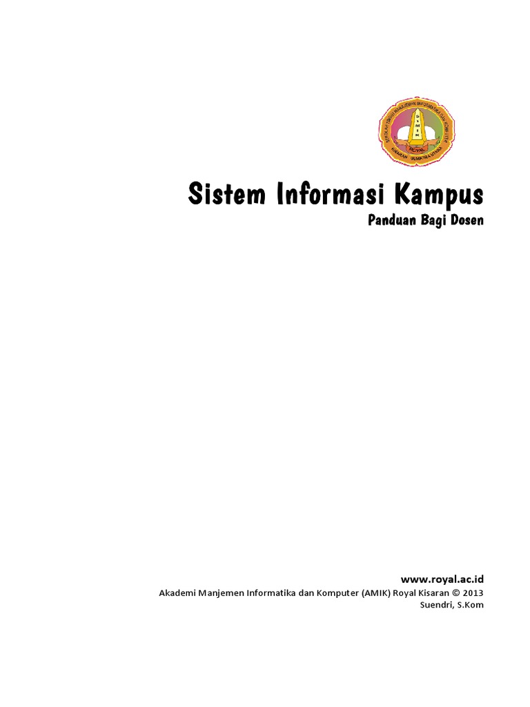 Panduan SISFO Dosen STMIK Dan AMIK Royal Kisaran | PDF