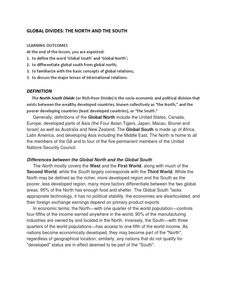 Lesson 6 Global Divides | PDF | Capitalism | International Relations