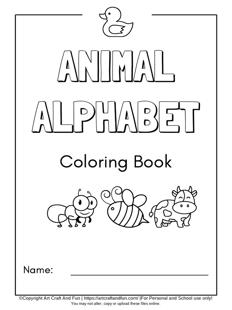 Animal Alphabet Coloring Book | PDF