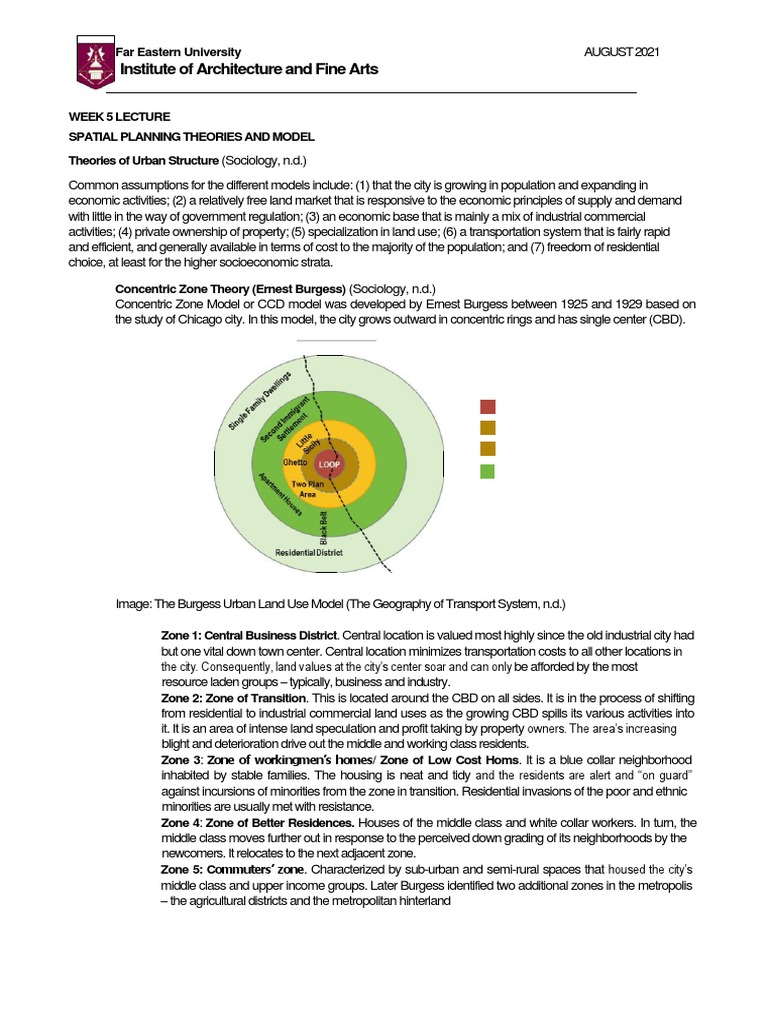 W5 Notes - Spatial Planning Theories and Model | PDF | Economic Growth ...