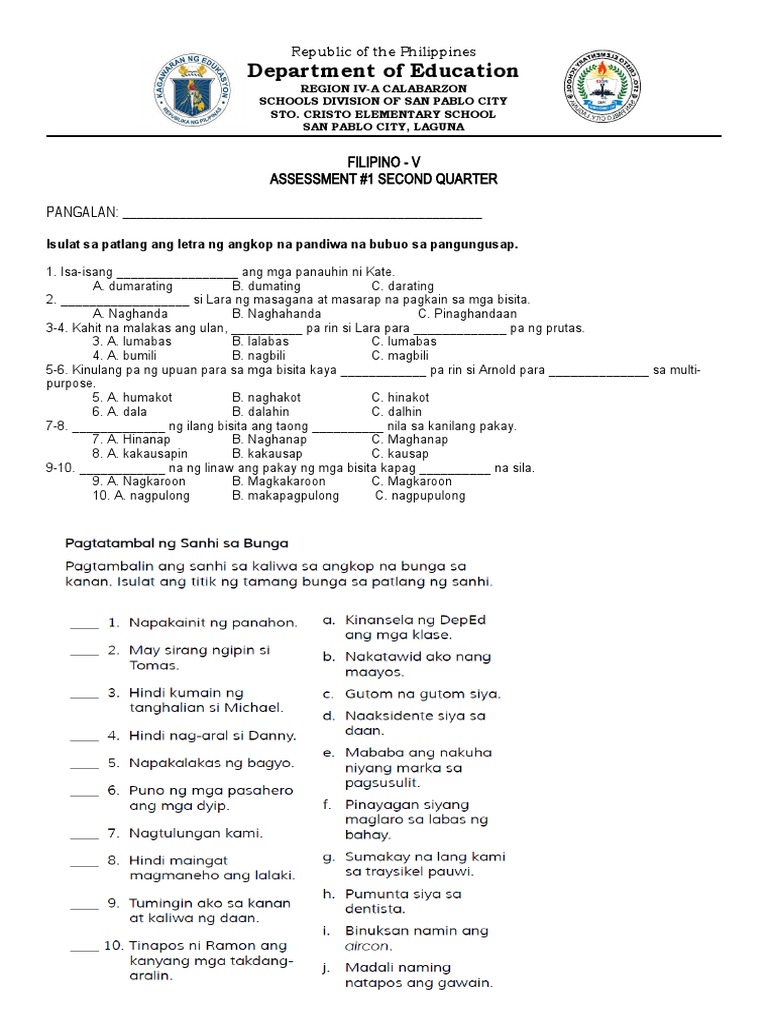 Assessment Fil5 Q2 | PDF