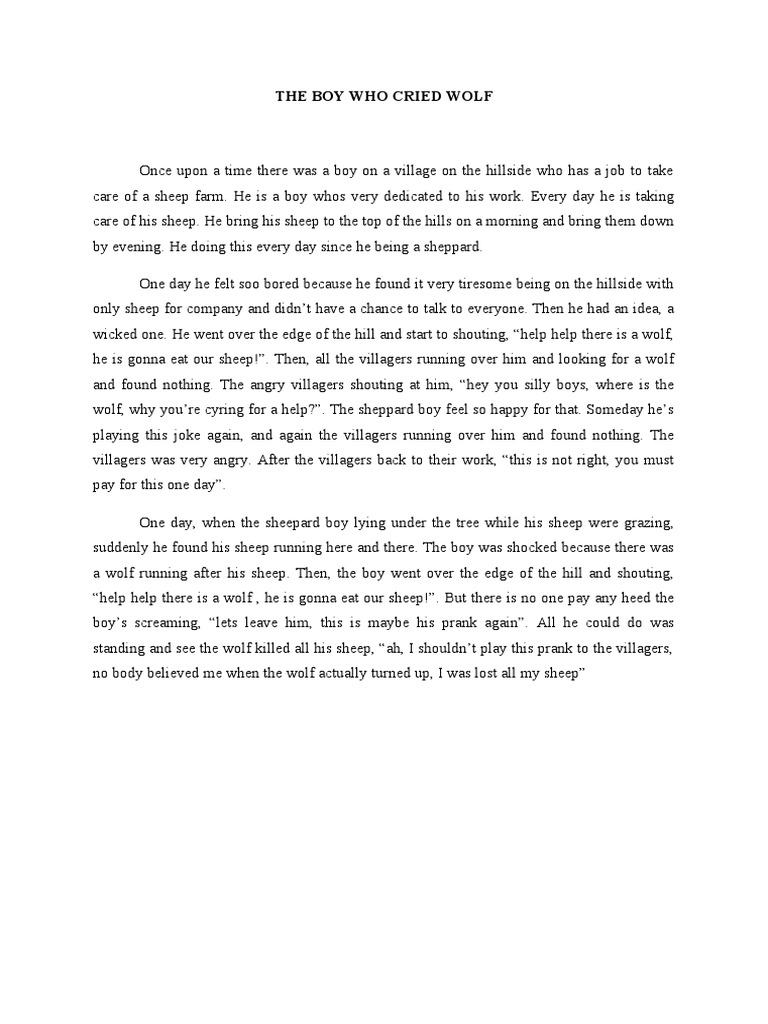 The Boy Who Cried Wolf | PDF