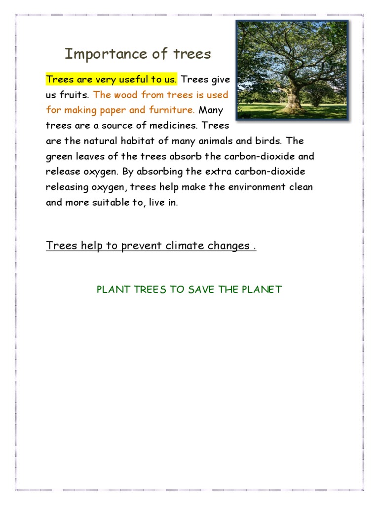 Importance of Trees | PDF