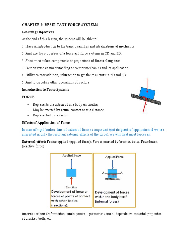 STATICS - Module 2 - Resultant Force Systems | PDF