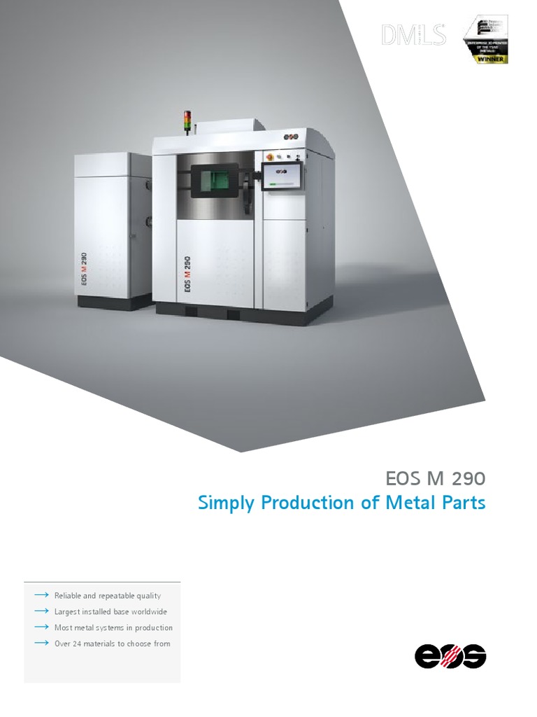 Simply Production of Metal Parts: EOS M 290 | PDF | Laser | Materials