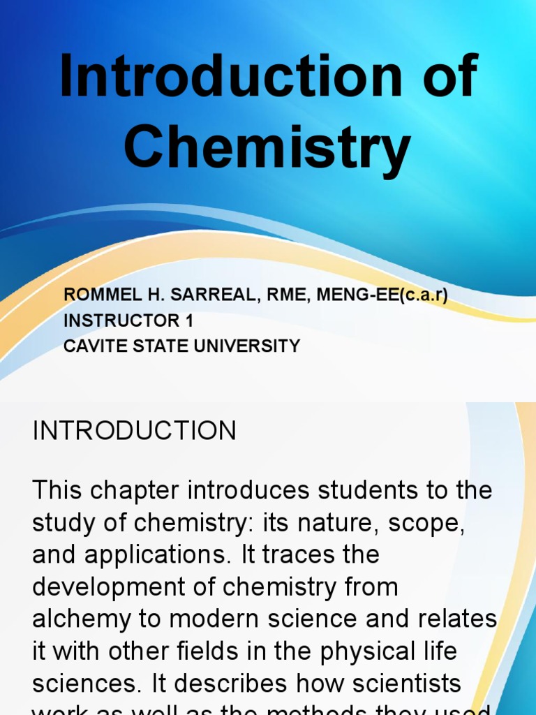 I. Introduction of Chemistry | PDF | Chemistry | International System ...