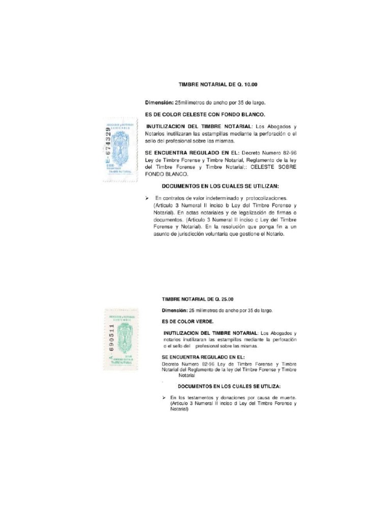 Timbre Notarial | PDF