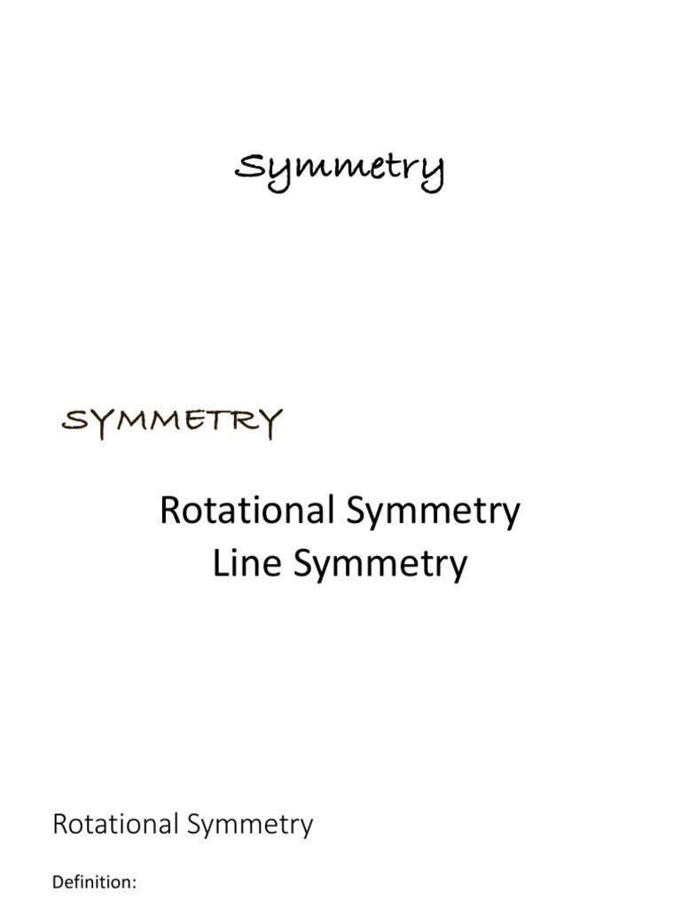 Rotational and Line Symmetry Explained | PDF
