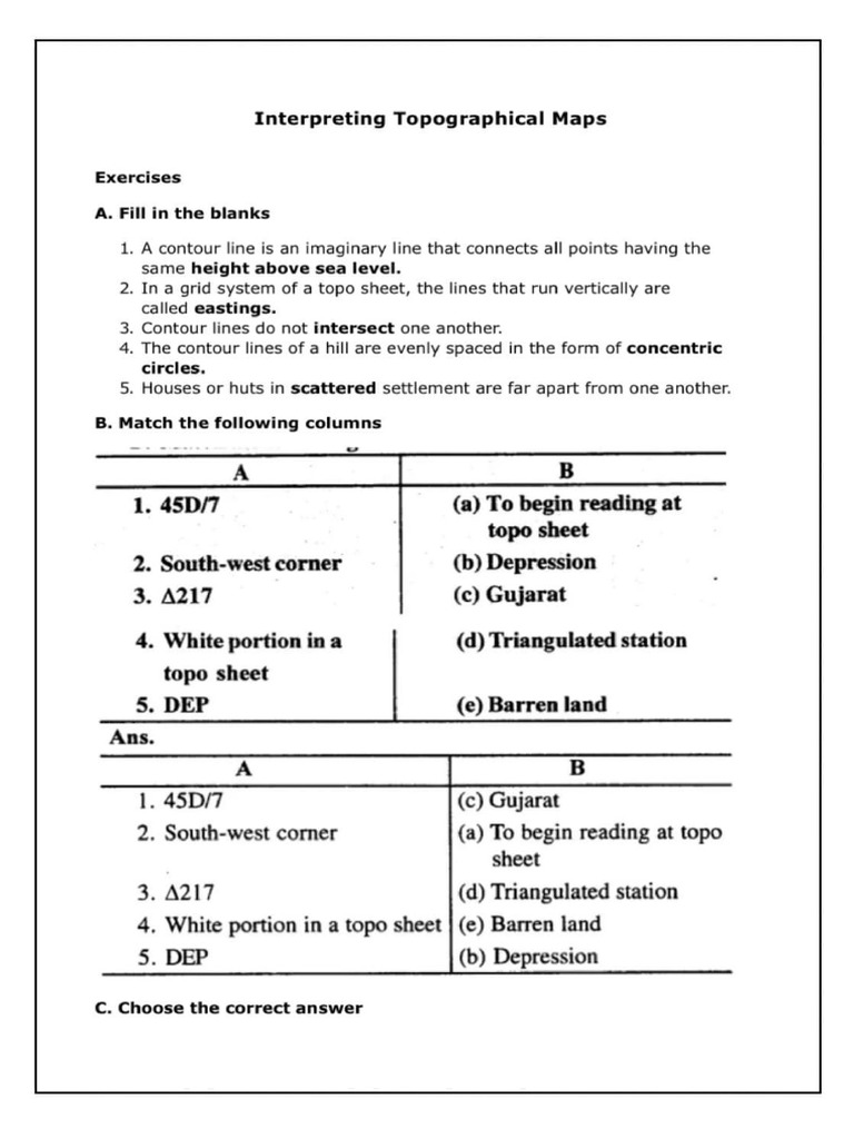 Interpreting Topographical Maps | PDF | Contour Line | Valley