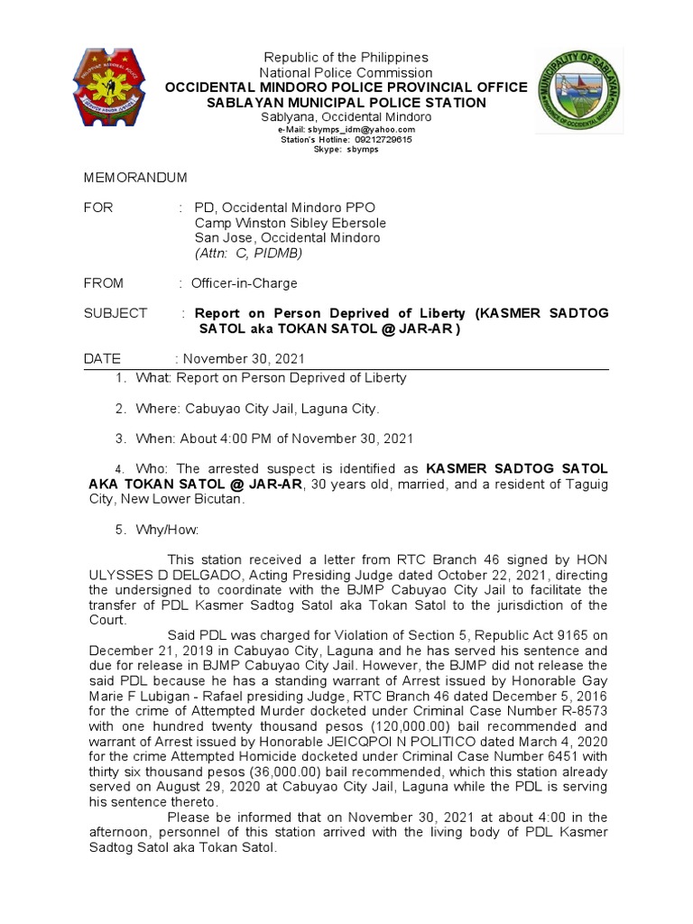 Report On Person Deprived of Liberty | Download Free PDF | Arrest | Bail