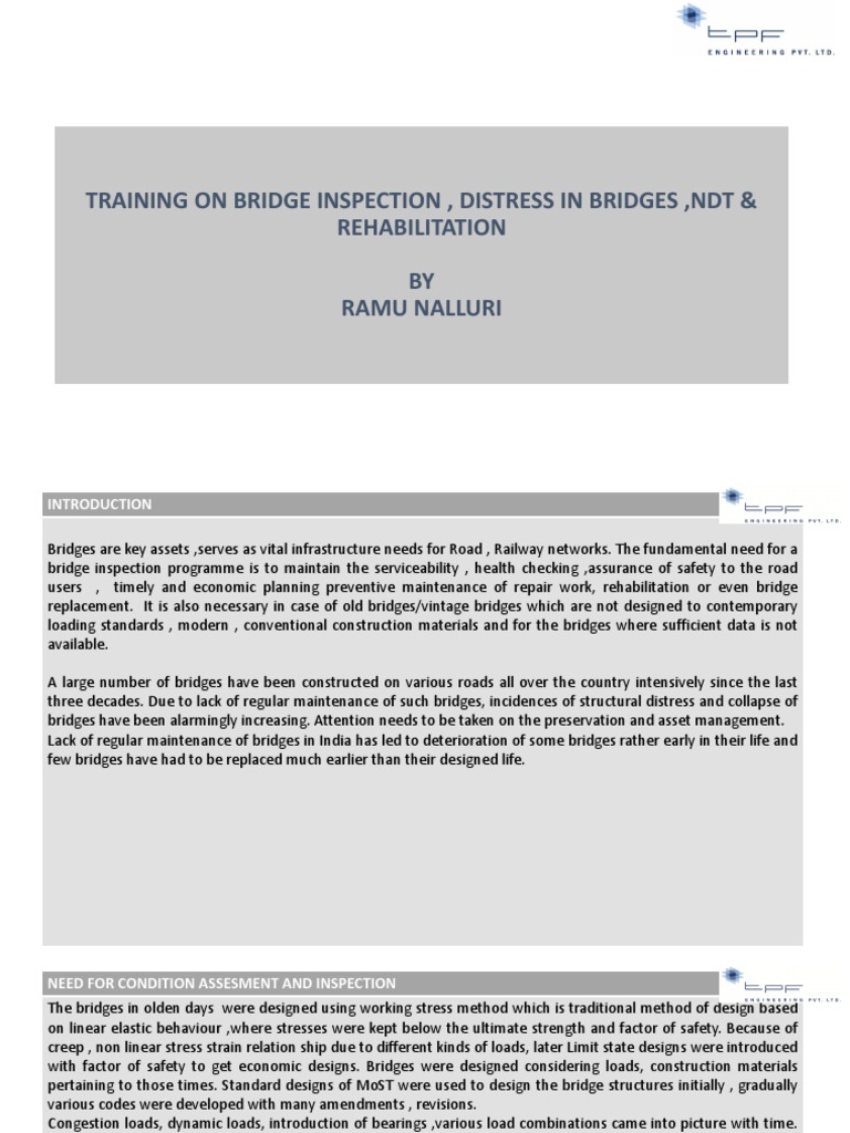 NDT Bridge Inspection and Distress Analysis | PDF | Reinforced Concrete ...