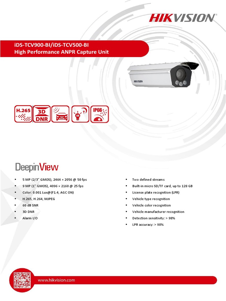 iDS-TCV900-BI/iDS-TCV500-BI High Performance ANPR Capture Unit | PDF | Computer Network | World ...