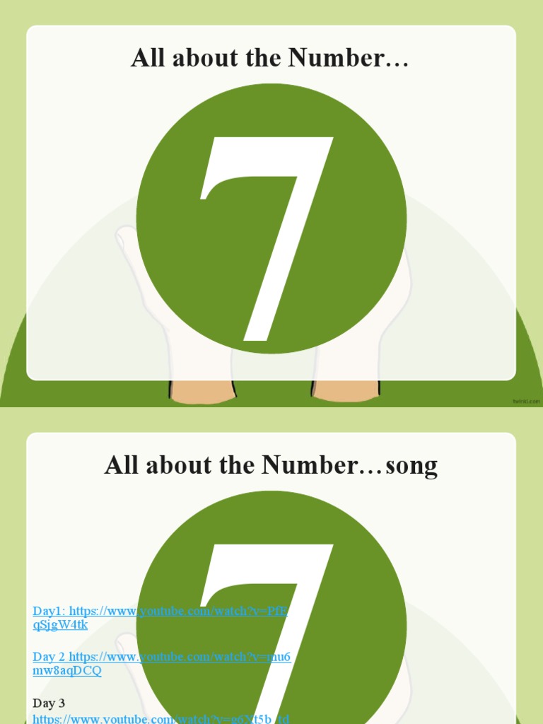 All About The Number 7 PowerPoint | PDF