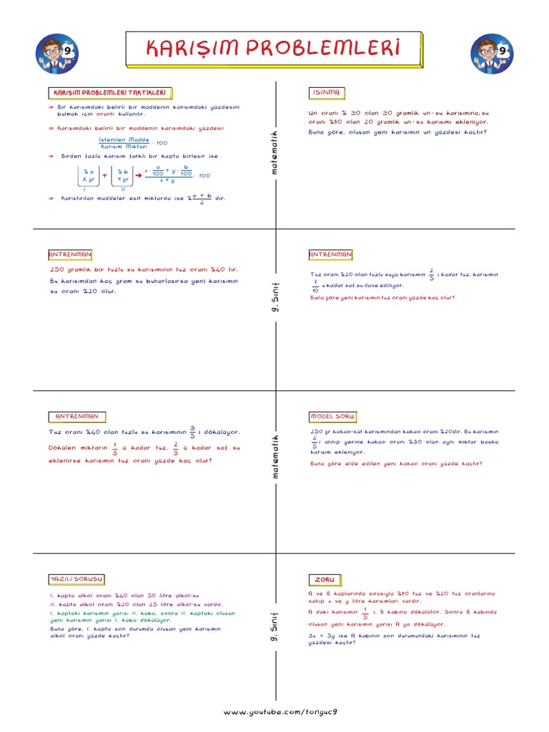 Karisim Problemleri A4 | PDF