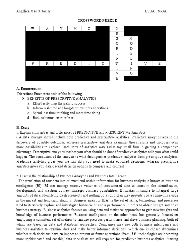 BANA104 - JAVIER, Angelica Mae Solomon - ACTIVITY - 1 - BANA104 | PDF ...