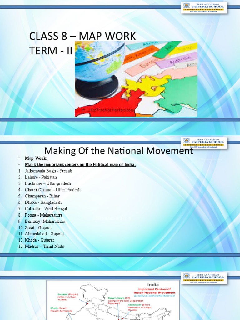 Class 8 - Map Work Term - Ii | PDF | Travel