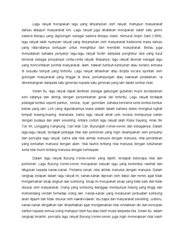 Lagu Rakyat | PDF