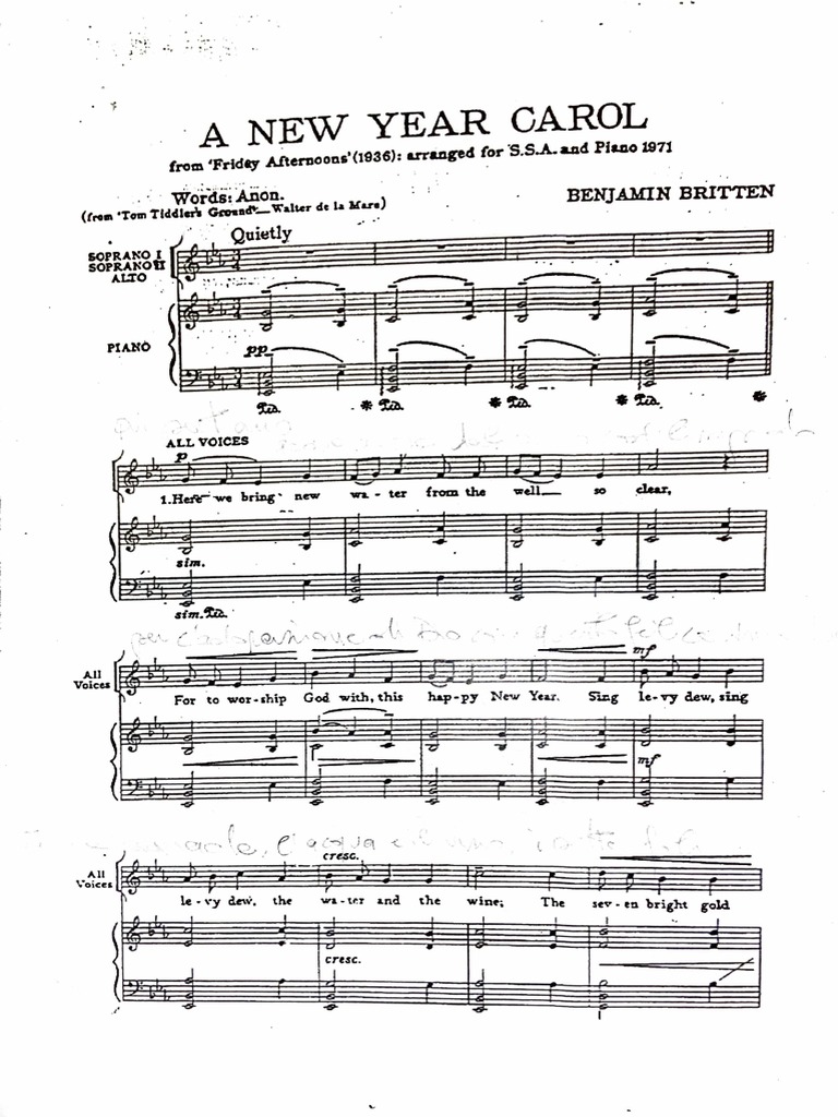 Britten's A New Year Carol PDF | PDF