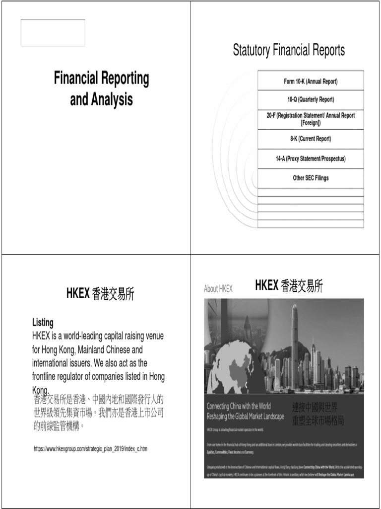 CH 1 PPT Financial Reporting and Analysis | PDF | Financial Statement ...