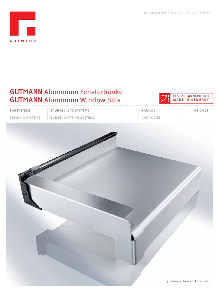 Gutmann Katalog Fensterbank 02 2018 de en | PDF